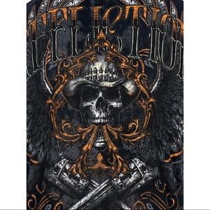 Affliction | Shirts | Affliction Mens Tshirt Ac Outback Skull Biker ...